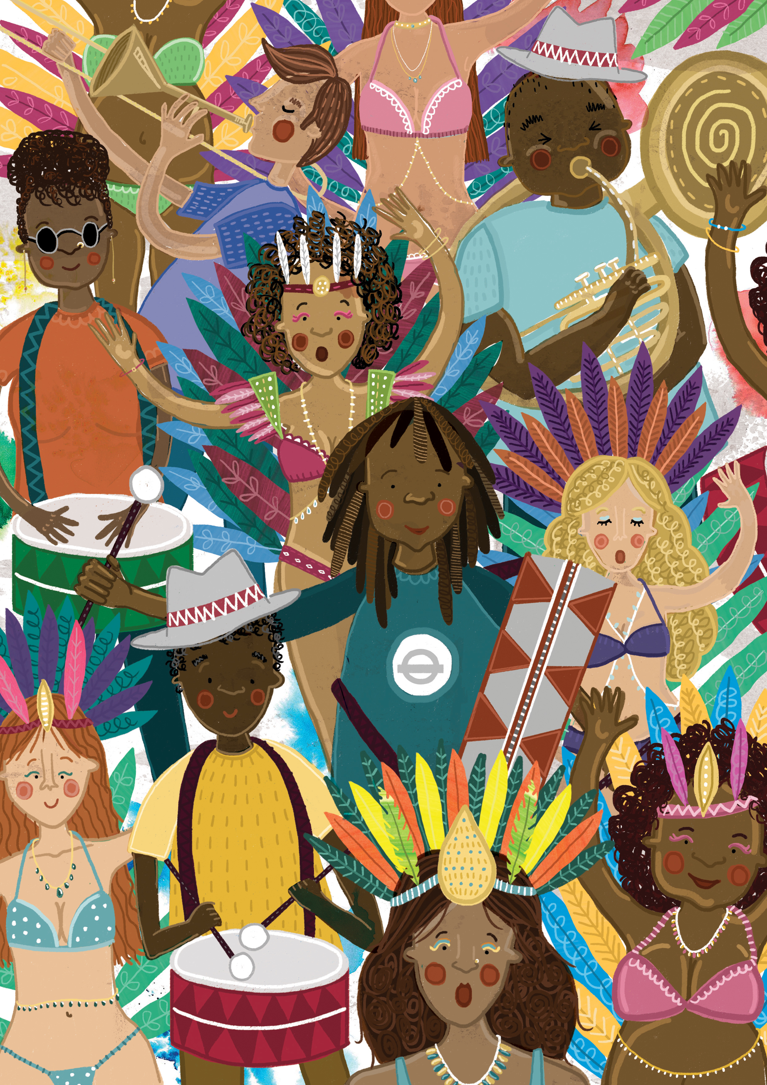 Notting Hill Carnival - Steph Marshall Illustration